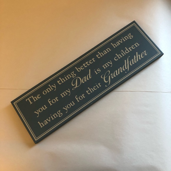 Wall Decor | Fathers Day Grandpa Sign Announcement Gift Blue White Wall ...
